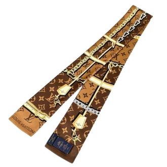 Louis Vuitton Pre-owned Vintage Silk Scarf - Femme - Pre-owned - Brun - Taille: ONE Size