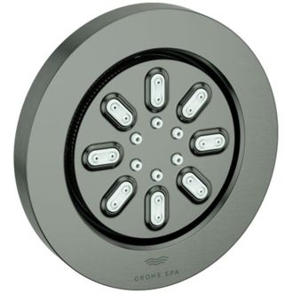 GROHE Seitenbrause Rainshower Aqua 7,5cm, 2 Stahlarten, hd graph. geb&uuml;rstet
