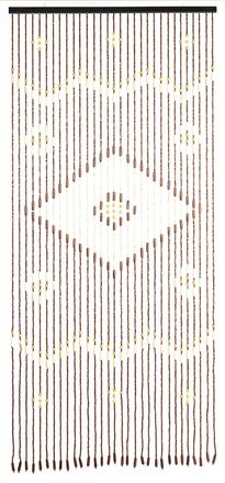 Maximex Bambusvorhang Mod. Rhombus eleganter Holzperlenvorhang aus Ahornholz und Bambus für Garten Wohnen Mehrfarbig 90x200 cm dekorativer Sichtschutz