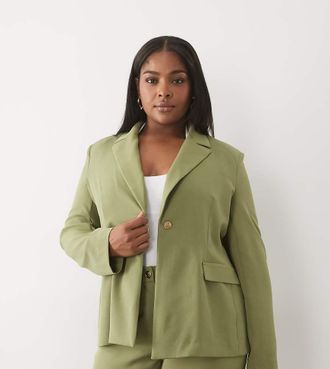 Asos Curve Kombiteil-Blazer mit Tailoring in Oliv-Gr&uuml;n