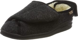 Manitu Unisex.-Hausschuh, Unisex Niedrige Hausschuhe, Schwarz (Schwarz 1), 45 EU (10.5 UK)