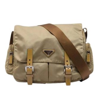 Prada Sac bandouli&egrave;re en nylon Pre-owned - Femme - Pre-owned - Beige - Taille: ONE Size