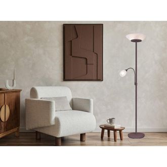 Reality Reality Leuchten - Deckenfluter gerry mit Flex Leselampe, Rostoptik & Glas Weiß, Höhe 180cm