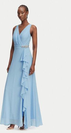 Artigli Abendkleid ACAB004498 Hellblau Regular Fit