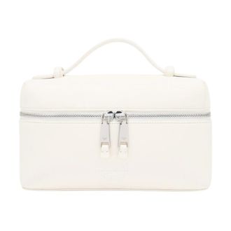 Emporio Armani Femme, Sacs, Blanc, Taille: ONE Size Sac &agrave; main zipp&eacute;