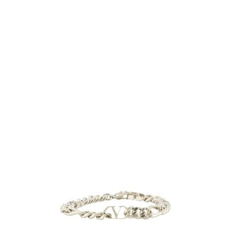 Valentino Garavani Bracelet VLogo en m&eacute;tal - Homme - Accessoires - Gris - Taille: M