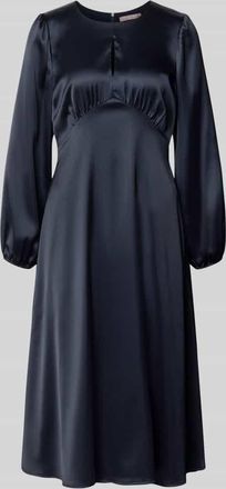 Christian Berg Midikleid aus Satin mit Schl&uuml;ssellochausschnitt