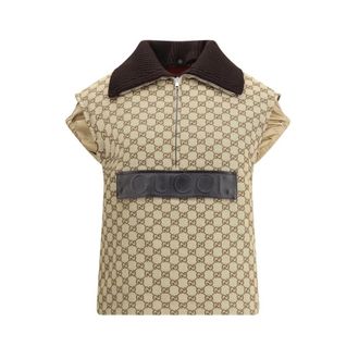 Gucci Bomber Gilet - - Jackets - Damen - Beige - XS