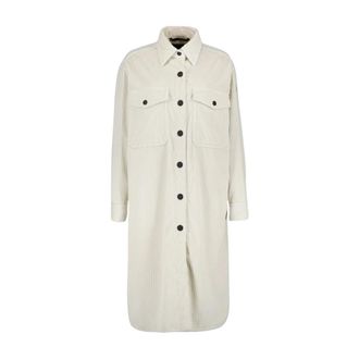 Moncler Lange Daunenjacke im klassischen Stil - - Coats - Damen - Beige - M
