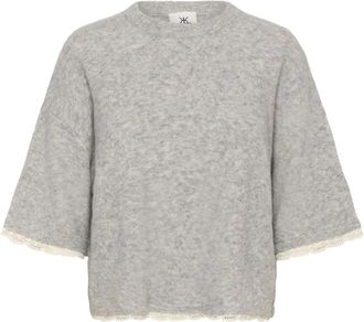 Karen by Simonsen Femme, Pulls, Gris, Taille: 36 FR Tricot &agrave; col rond