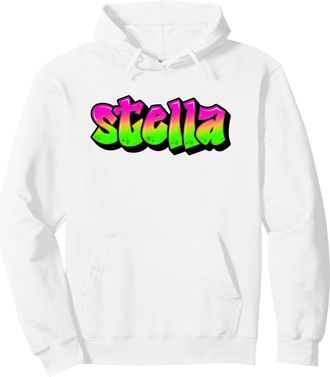 BDAZ Stella Graffiti Personalisierter Name Gr&uuml;n Rosa Frauen M&auml;dchen Pullover Hoodie
