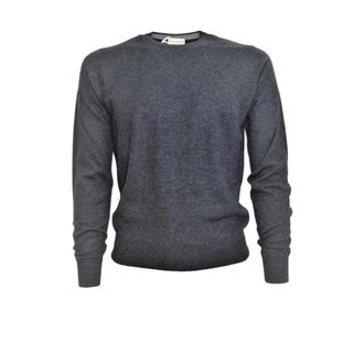 Cashmere Company Rundhals-Ausschnitt Strickware - - Knitwear - Herren - Grau - 3XL