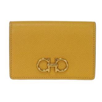 Ferragamo Pre-owned Double Gancini Kartenetui aus Kalbsleder - - Pre-owned - Damen - Gelb - ONE SIZE