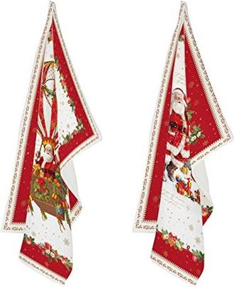 Easy Life Geschirrtücher, 50 x 70 cm, 100% Baumwolle, in Geschenkbox, 2 Stück