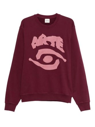 Arte sweat à broderies - Rouge