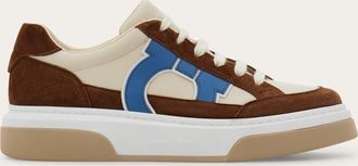 Ferragamo Herren Gancini Low-Top-Sneaker Braun Gr&ouml;&szlig;e 40.5