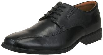 Clarks Herren Tilden Walk Oxford, schwarzes Leder, 41 EU Weit