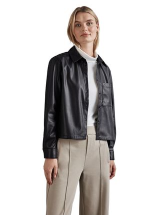 Street One Bluse in Leder-Optik