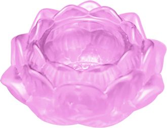 jieGorge 7 Farben Kristallglas Lotu Blumenkerze Teelichthalter Buddhistischer Kerzenhalter, Wohnkultur f&uuml;r Ostertag (Pink)