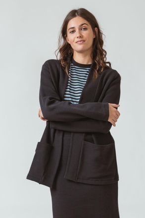 SKFK Damen vegan Strickjacke Leundia Schwarz