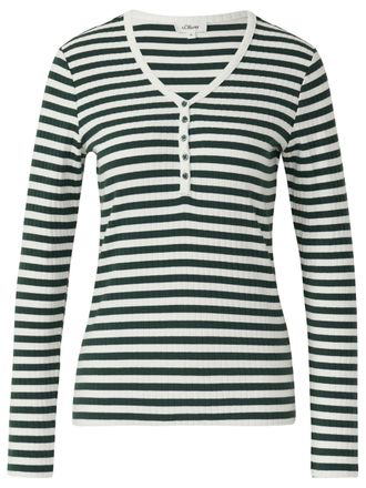 s.Oliver Damen T-Shirt Langarm 2170091 Blue Green 40