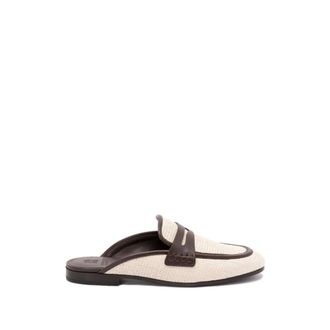 Brunello Cucinelli Femme, Chaussures, Beige, Taille: 38 EU Mules en raphia techno