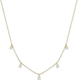 Glanzst&uuml;cke M&uuml;nchen Halskette - Sterling Silber Halskette Zirkonia - Gr. unisize - in Gold - f&uuml;r Damen