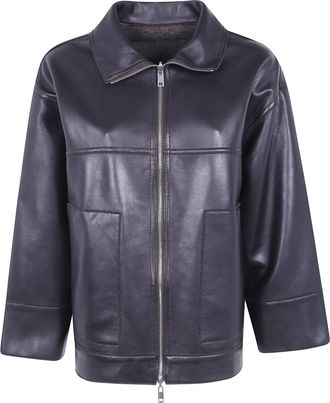 The Jackie Leathers Reversible Leather Jacket Guya