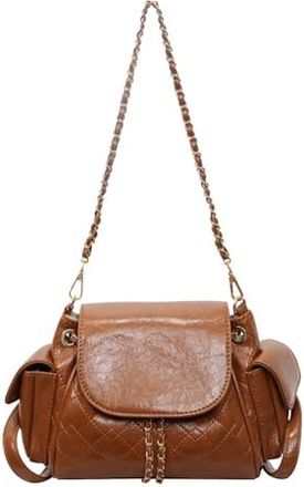 Generic Sac &agrave; bandouli&egrave;re en cuir PU pour femmes, avec sangle en cha&icirc;ne, pour, Shopping et usage quotidien, sac &agrave; bandouli&egrave;re &eacute;l&eacute;gant