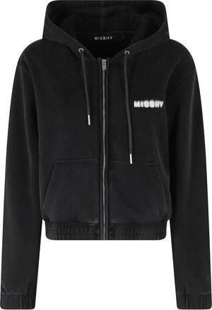 Misbhv Misbhv, Femme, Sweatshirts et sweats &agrave; capuche, Noir, Taille: 42 FR Community Zipped Sweat &agrave; capuche
