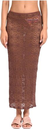 F**k Femme, Jupes, Brun, Taille: 42 FR Lace Maxi Skirt