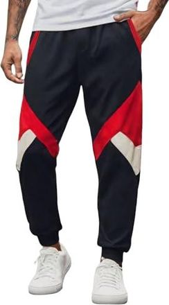 Generic Pantalon de jogging confortable pour homme - Coupe d&eacute;contract&eacute;e - Pour le salon et la maison - Doublure en polaire douce - Taille &eacute;lastique, Noir, XL