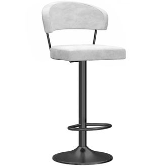 Generic H&ouml;henverstellbare Barhocker, drehbare hohe K&uuml;chen- und Esszimmerst&uuml;hle mit R&uuml;ckenlehne, Samt-Hocker, geeignet f&uuml;r K&uuml;cheninseln