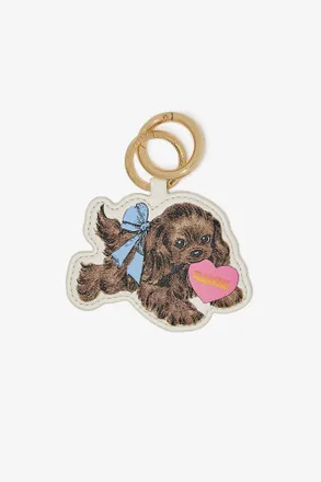 Ganni Brauner Welpen-Schl&uuml;sselanh&auml;nger braun