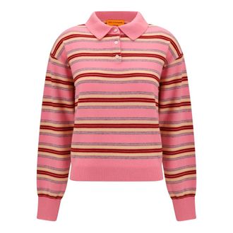 Guest In Residence Collegiate Stripe Polo Pullover - - Knitwear - Damen - Mehrfarbig - M
