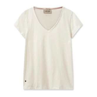 Mos Mosh MOS Mosh - Tee-shirt basique col V Top Ecru - Femme - Tops - Beige - Taille: 42 FR