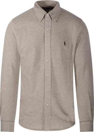 Ralph Lauren Homme, Chemises, Beige, Taille: L Featherweight Mesh Shirt