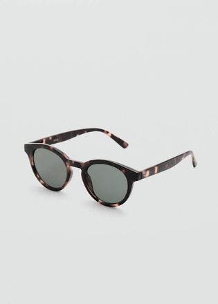 Mango Sonnenbrille mit rundem Gestell schokolade - Damen - Einheitsgr&ouml;&szlig;e - MANGO