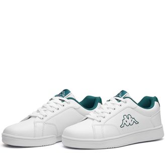 Kappa Unisex Logo ADENIS Athletic Shoes, White-Green DK, 44 EU