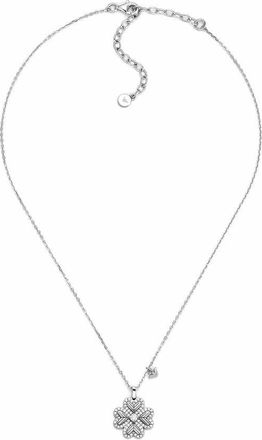 Emporio Armani Damen-Edelstahl- oder Sterlingsilber-Halskette mit Karabinerverschluss, Metallisches Silber