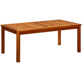 vidaXL Vidaxl - Table basse de jardin 110x60x45 cm - Bois dacacia massif avec finition &agrave; lhuile - R&eacute;sistante aux intemp&eacute;ries - Design &agrave; lattes