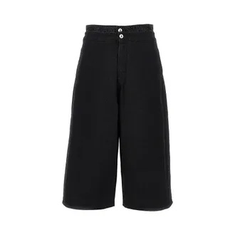 The Attico Cropped denim pants with rhinestones Woman 28