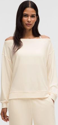 lululemon Haut BeCalm oversize &agrave; manches longues et col bateau pour Femmes - Taille XL