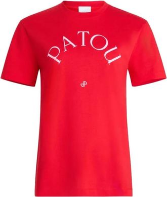 Patou Femme, Tops, Rouge, Taille: 40 FR Logo Graphic T-Shirt