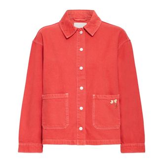 Ichi Ichi - Veste en jean - Femme - Vestes - Rouge - Taille: 40 FR