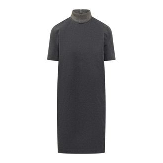 Brunello Cucinelli French Terry Kleid - - Dresses - Damen - Grau - M
