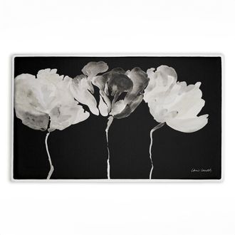 Stupell Industries Trio in Light on Black Printed Plush Bathroom Floor Mat, Design by Lanie Loreth, 30 x 0.8 x 18