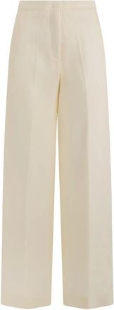 Fabiana Filippi Femme, Pantalons, Beige, Taille: 40 FR Pantalon Palazzo en Twill &agrave; Taille Haute