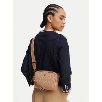 Calvin Klein Handtasche Calvin Klein Emblem Aop Jacquard Bucket LV04F3648G Beige