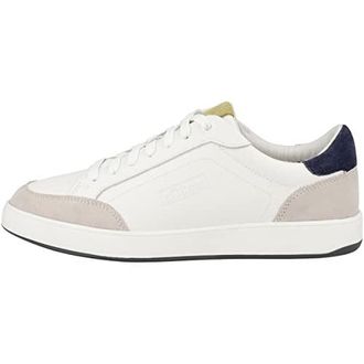 s.Oliver Homme 5-5-13633-30 Basket, Blanc/Bleu Marine, 43 EU
